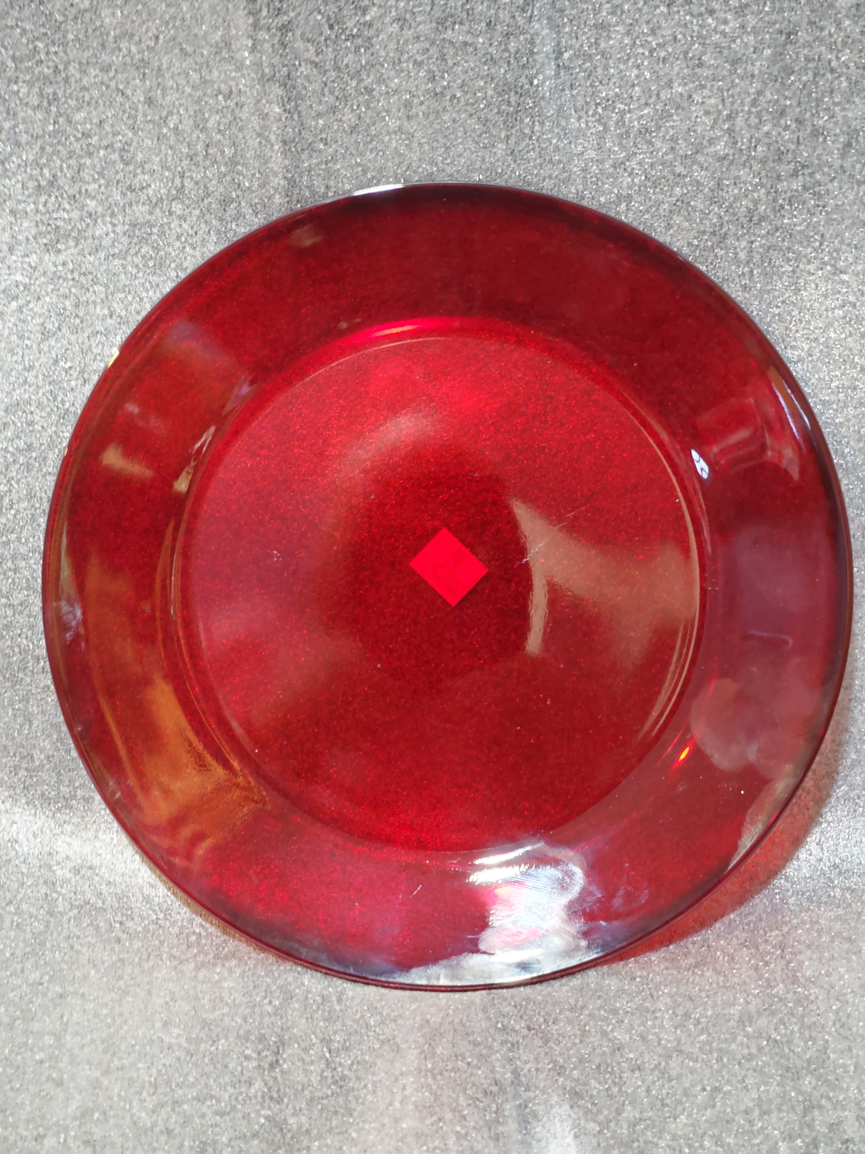 Clear Red Glass Dinnerware