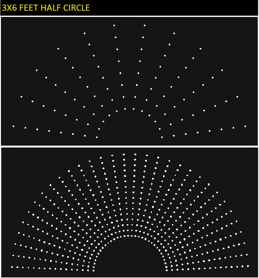 3X6 FEET HALF CIRCLE (SUN)