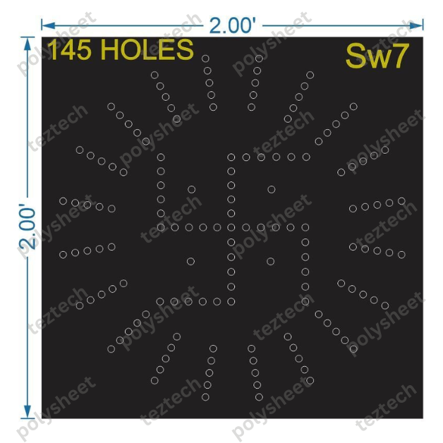 SW7 SWASTIK 2X2 FEET 145 HOLES