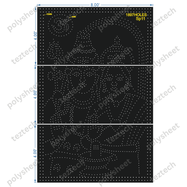 Sp11 Shiv Parvati 12x8 Ft 1897 Holes 3 Parts