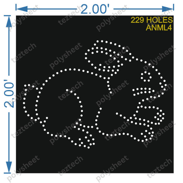 ANML4 ANIMAL 2X2 FT 229 HOLES
