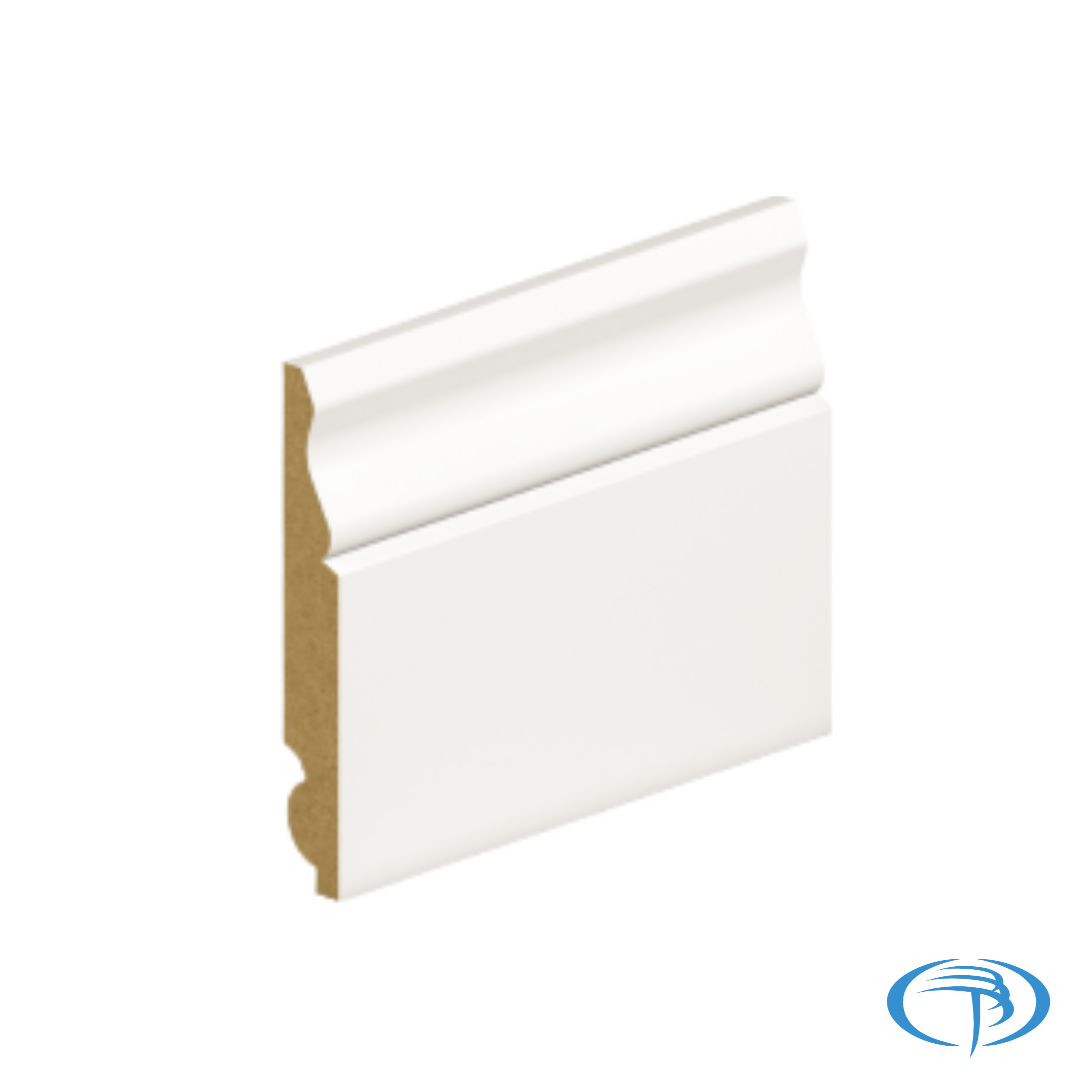 4.2mtr 18 x 169mm Torus/Ogee Mdf Primed Skirting Board