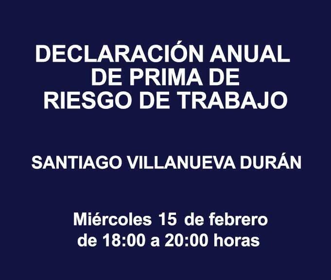 DECLARACIÓN ANUAL DE PRIMA DE RIESGO DE TRABAJO