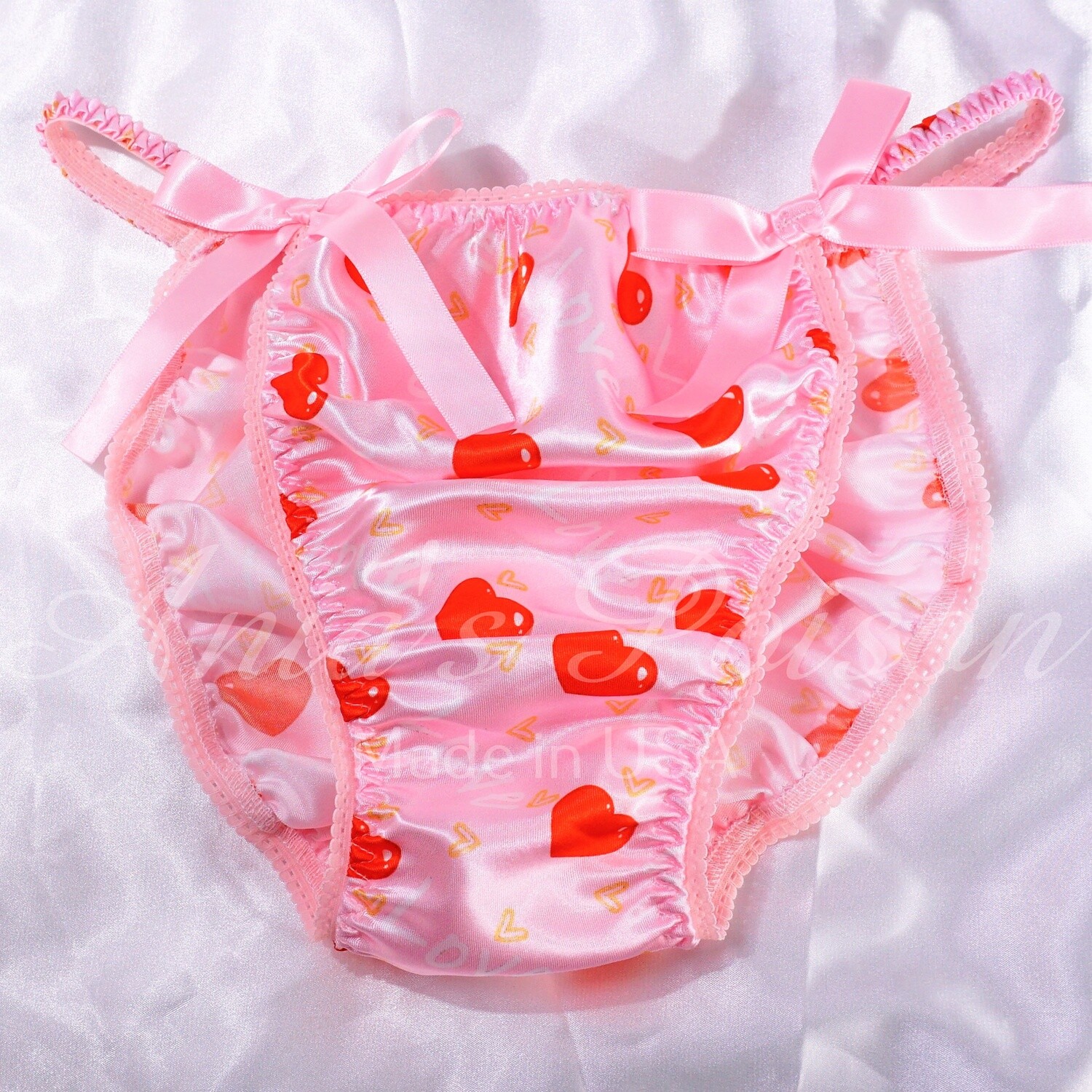 Valentines Day Hearts Anias Poison Cut Sissy Mens Satin Beautiful