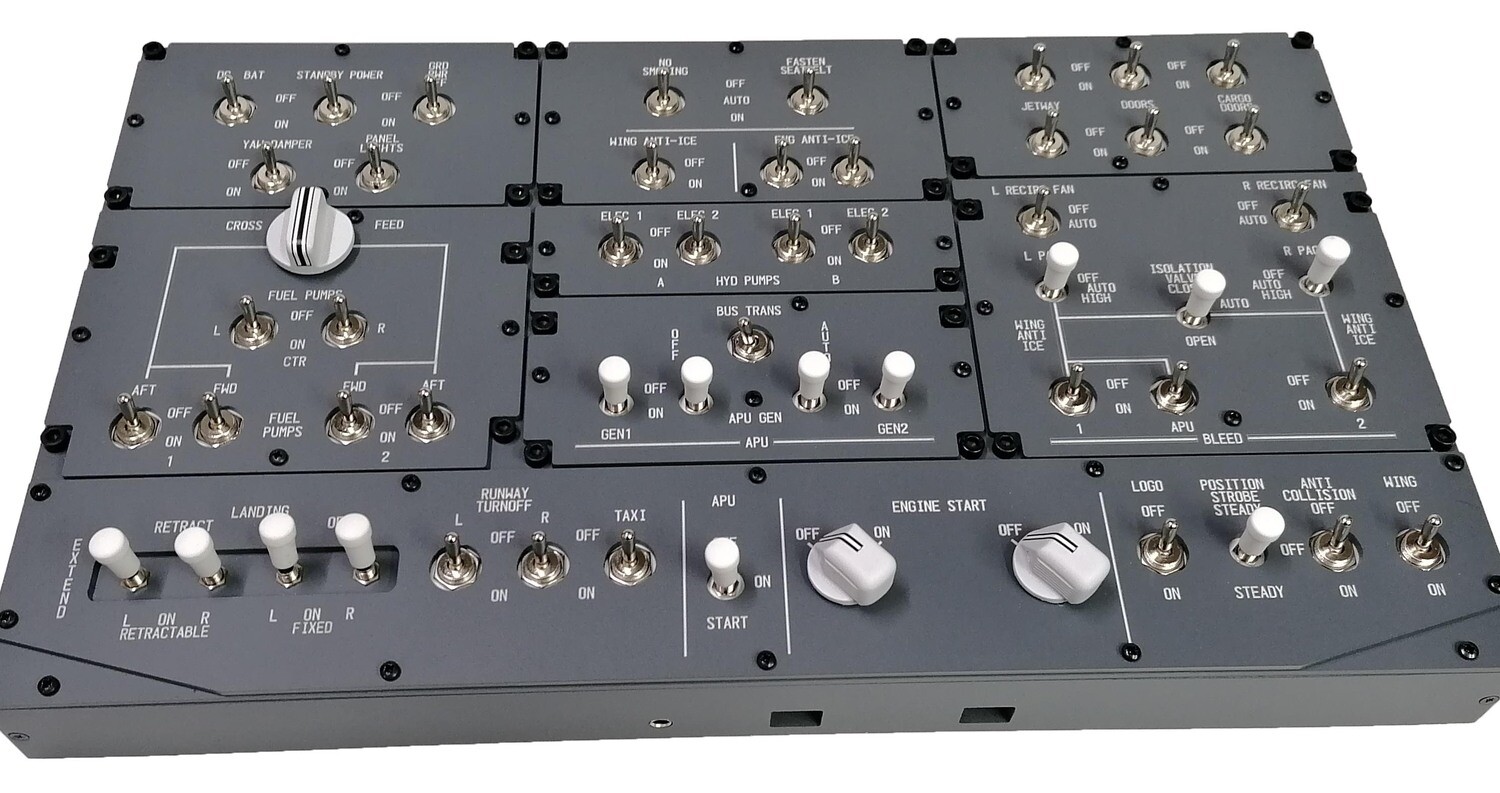 737 Input overhead panel V2