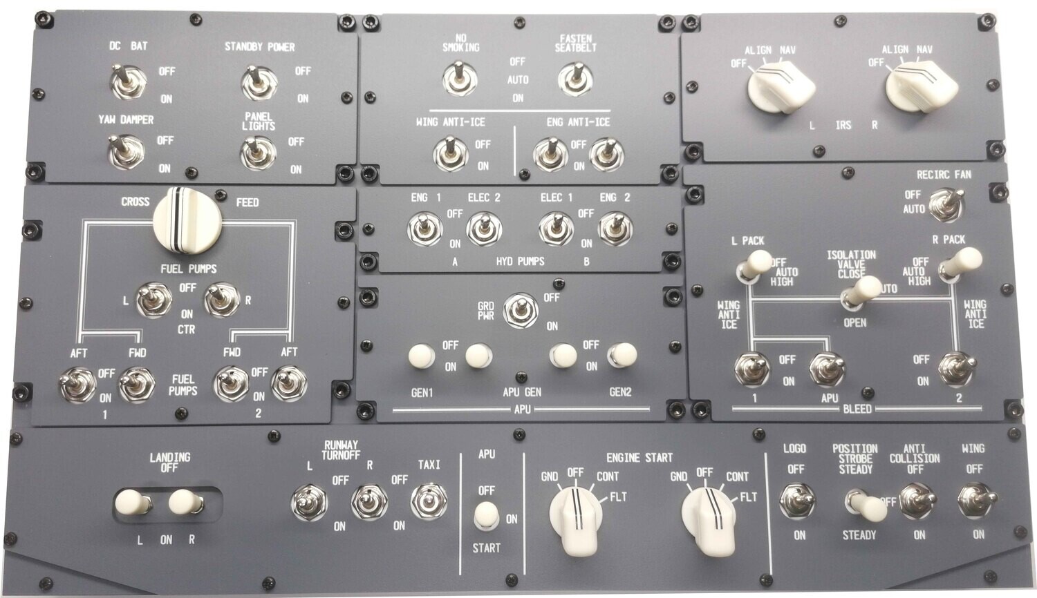 737 Input overhead panel V4