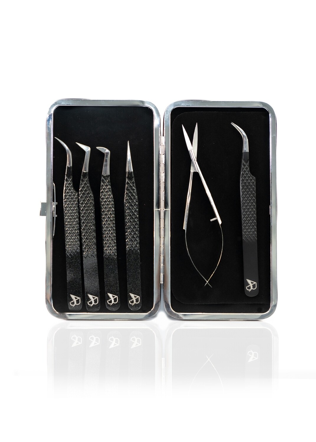 TWEEZERS KIT BLACK (6pcs)