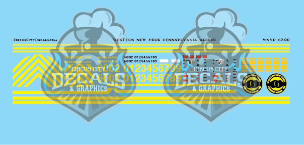 Western New York Pennsylvania AC6000 HO Scale Decal Set