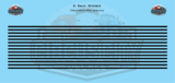 6 Inch Black Stripes 1:87 HO Scale