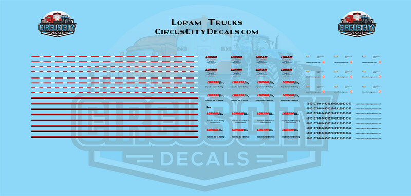 Loram Inspection Hi-Rail MOW Truck Vehicle HO 1:87 Scale Decal Set