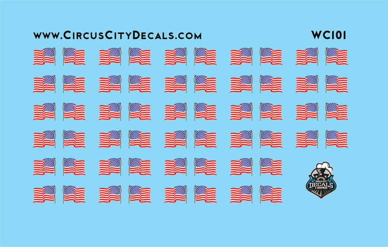 Wisconsin Central American War Flags WC CN N Scale