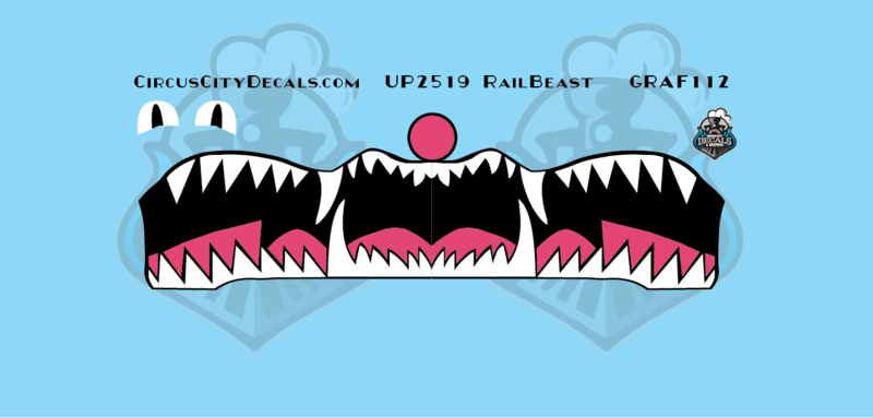 Union Pacific UP SD60M 2519 "RailBeast" Graffiti Z Scale Decal Set