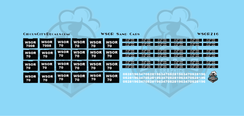 Wisconsin & Southern WSOR Sand/Ore Cars HO Scale