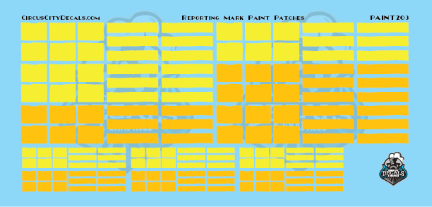Reporting Mark Paint Patch Set Yellow HO Scale