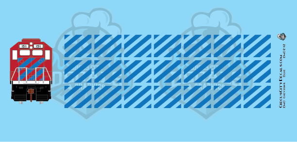 EMD Chevrons GP SD Blue BN Style HO Scale Decals