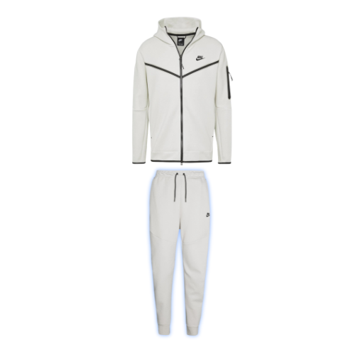 Nike Tech Fleece Tuta Completa con Felpa Zip e Cappuccio Ossa