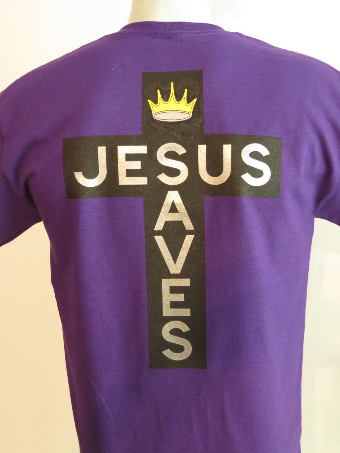 Purple "Jesus Saves" T-Shirt