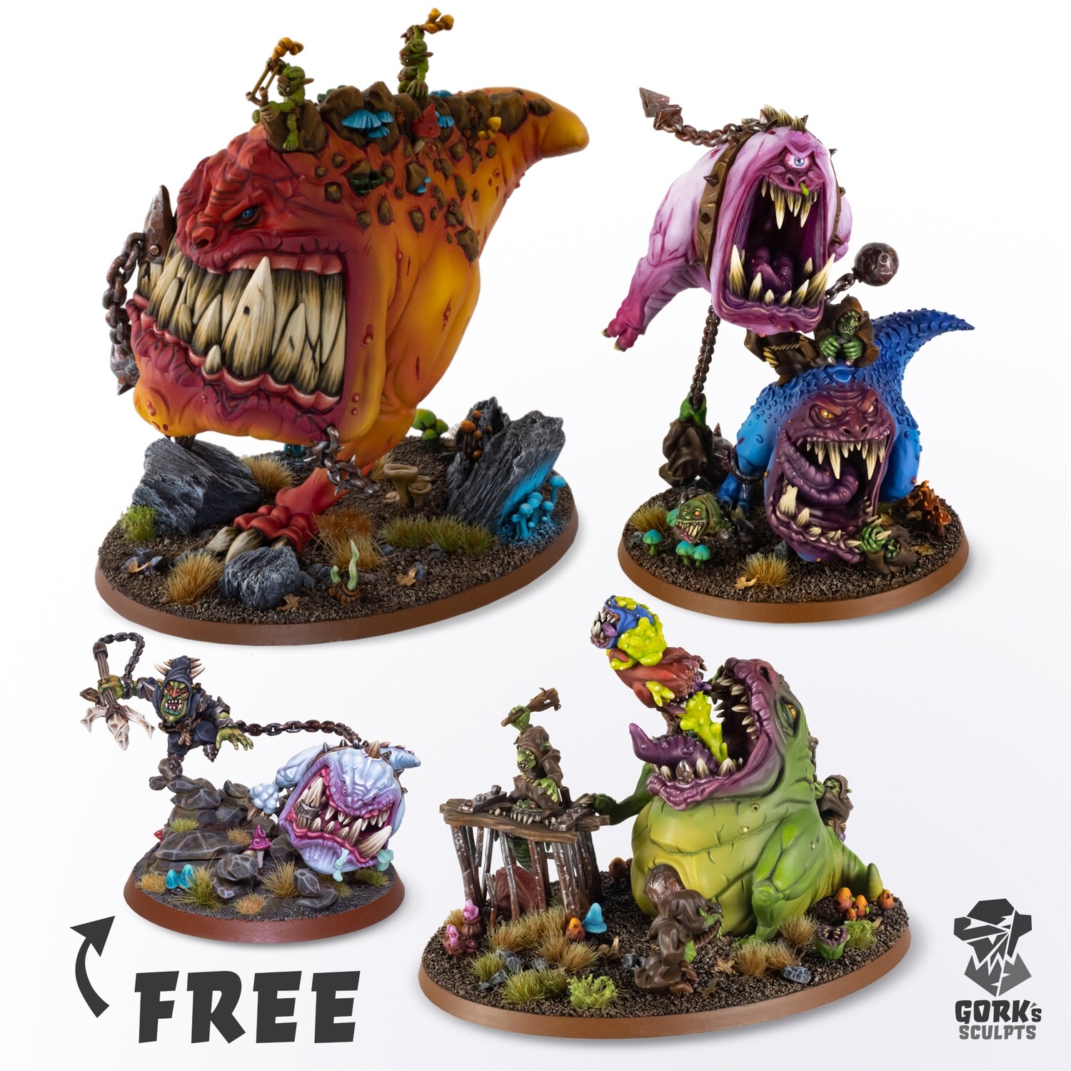 Cave monsters Bundle V2 - Printed