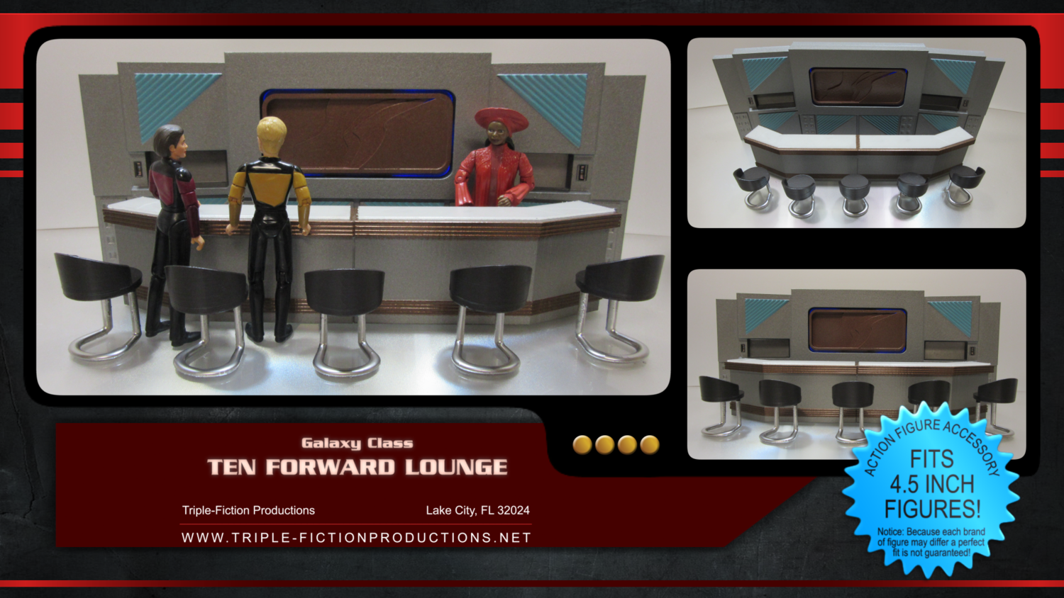 3d printed TNG engineering table for Playmates figures and replacement ...