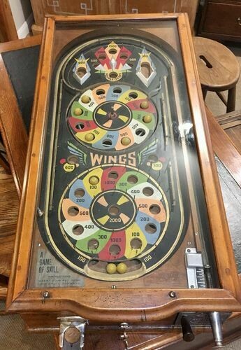 Vintage Wings Mechanical Pinball Machine 1933