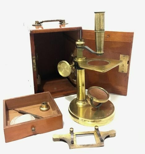 Antique Brass Baker Dissecting Microscope