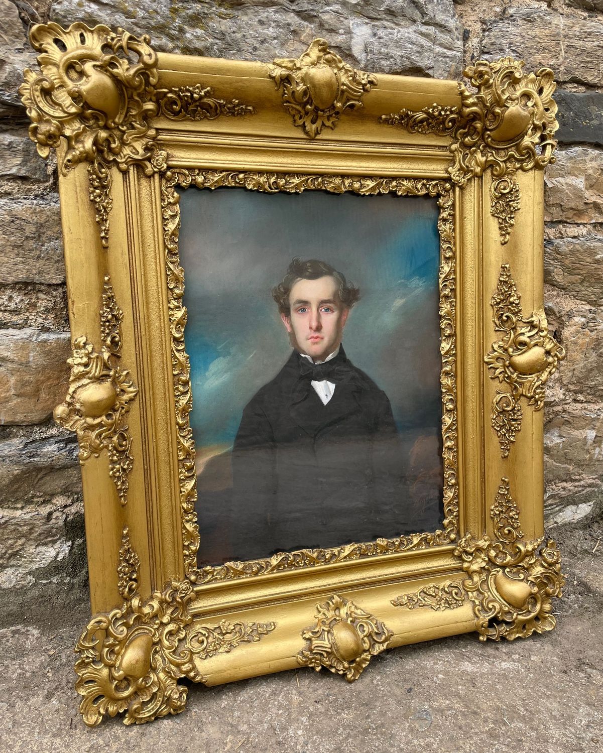 French School Oil Portrait by Joseph Mathias Negelen (1792-1870)