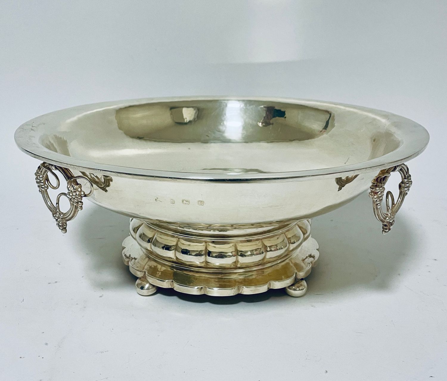 Large Antique Silver Fruit Bowl