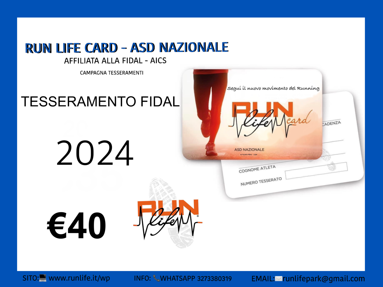 Tesseramento Fidal 2024 – STORE – Run Life