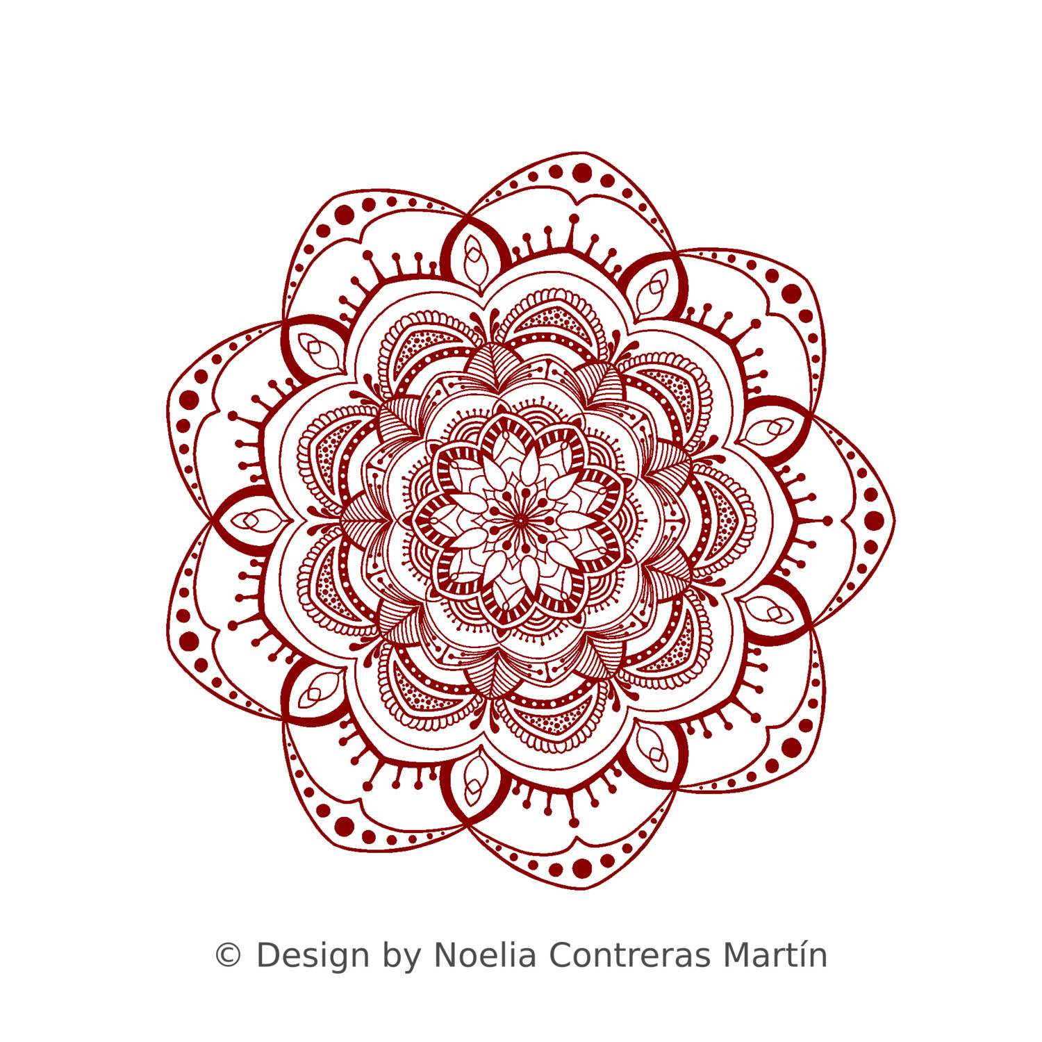 Mandala (NCM#06). Textured Rubber Mat
