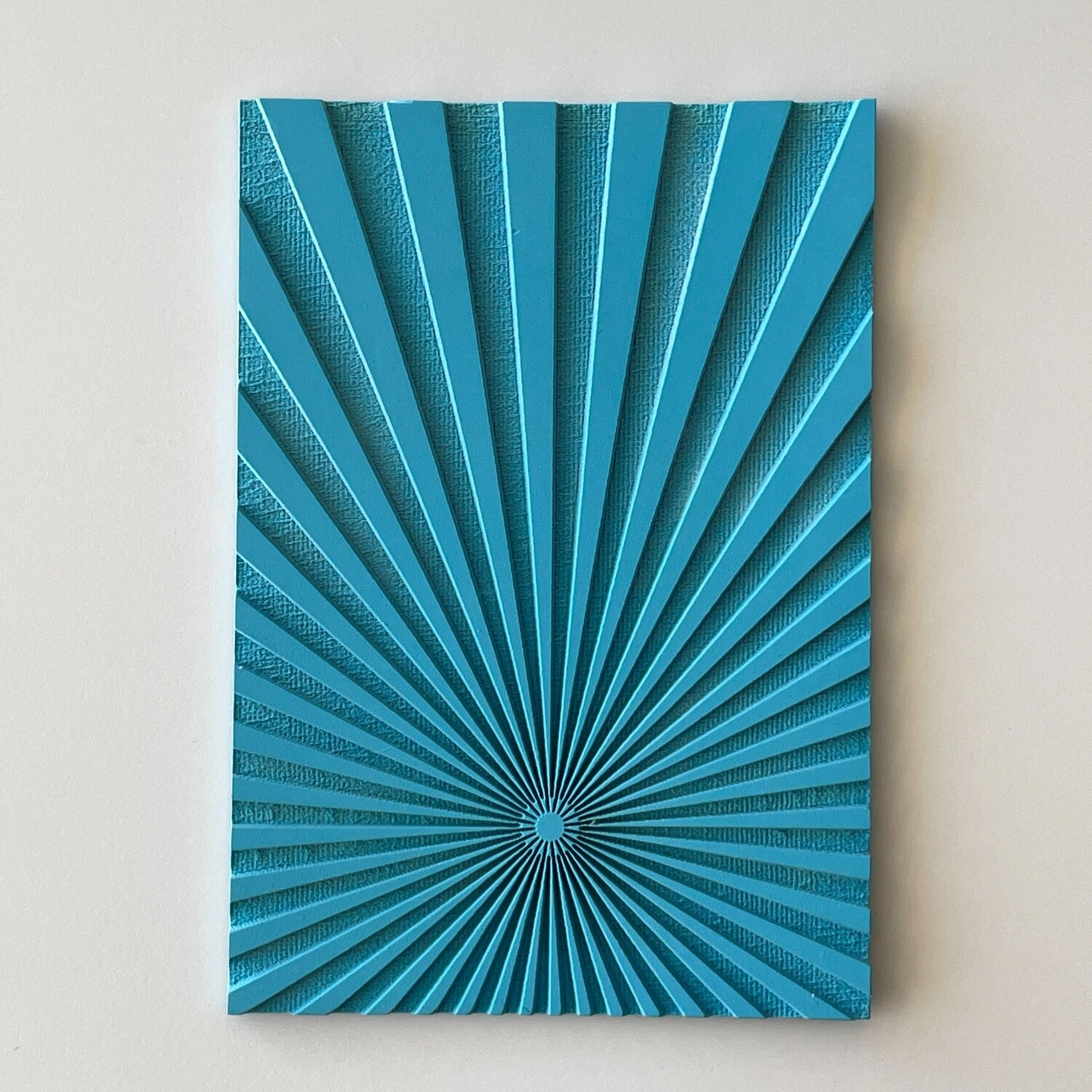 Textured Rubber Mat /Rays #01v2 (Off Center) / 3"x2.1" inches