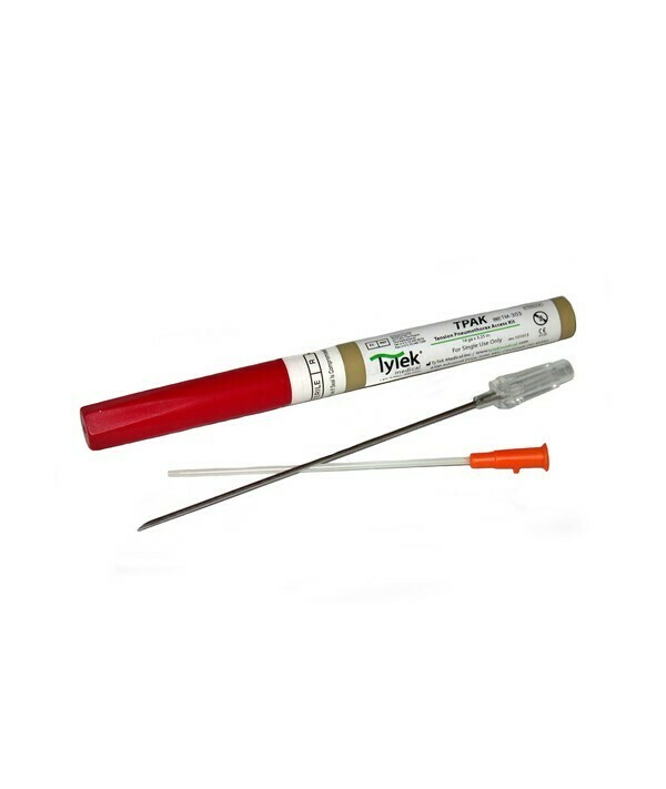 AIGUILLE D'EXSUFFLATION PNEUMOTHORAX TPAK 14GA