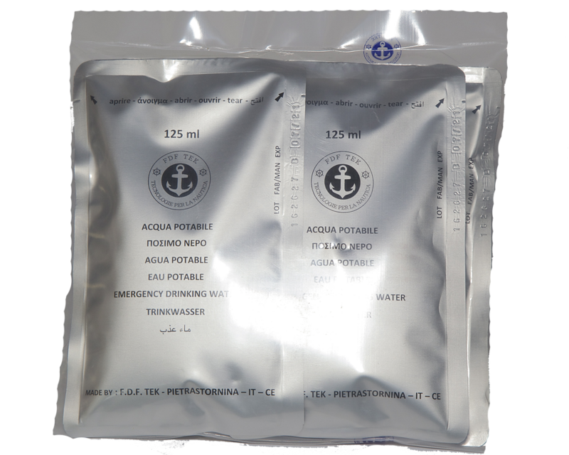 Lot de 4 sachets d'eau de 125 ml