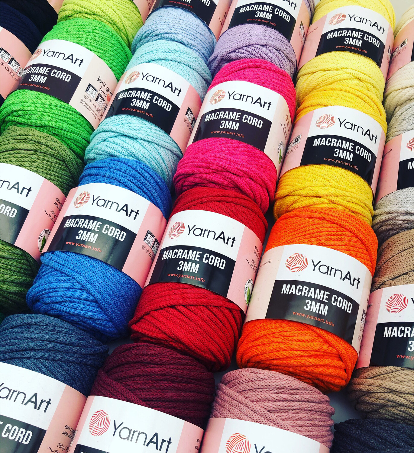 YarnArt Macrame Cord 3mm | Our Little Craft Co | Crochet & Macrame ...