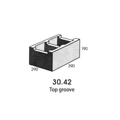 Grey Betta Blocks - 300mm Series - Top Groove