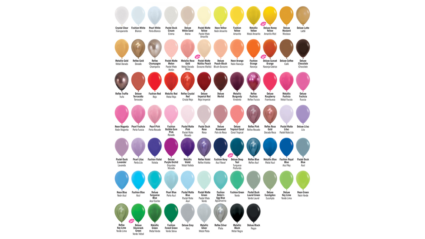 Balloon Color Chart