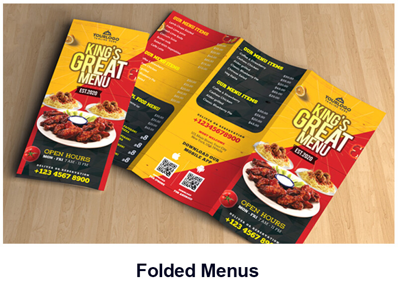 Folded menus