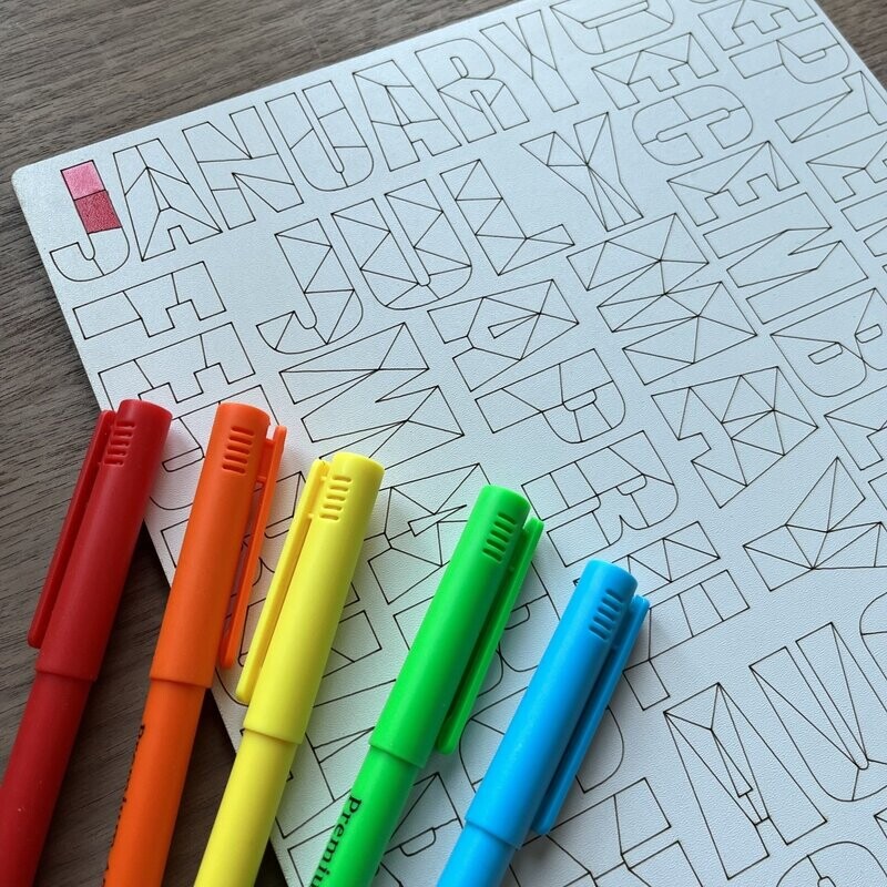 Monthly Color In Habit Tracker