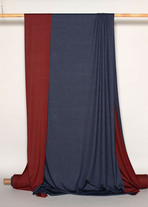 Double-Faced Interlock Knit - Cherry/Navy | Shop