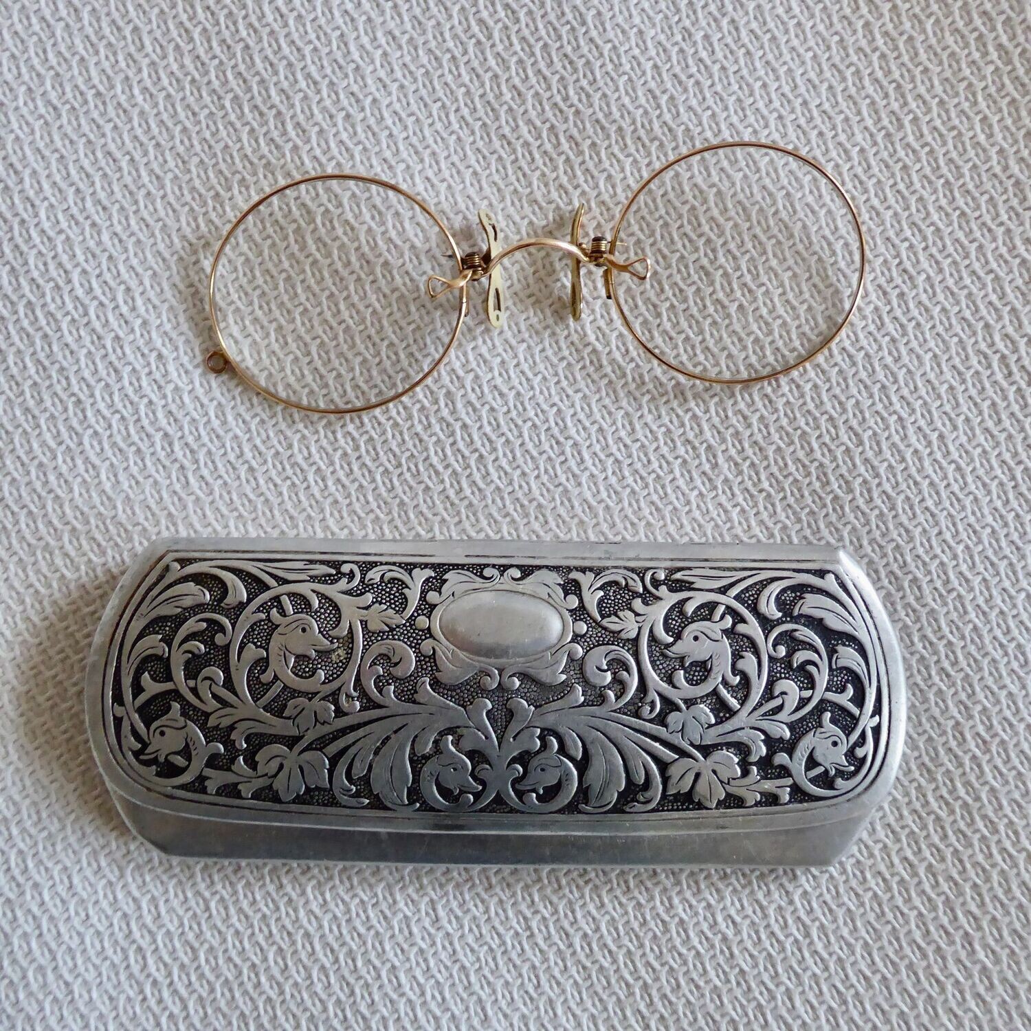 Antiker Zwicker Lesebrille Etui Vintage