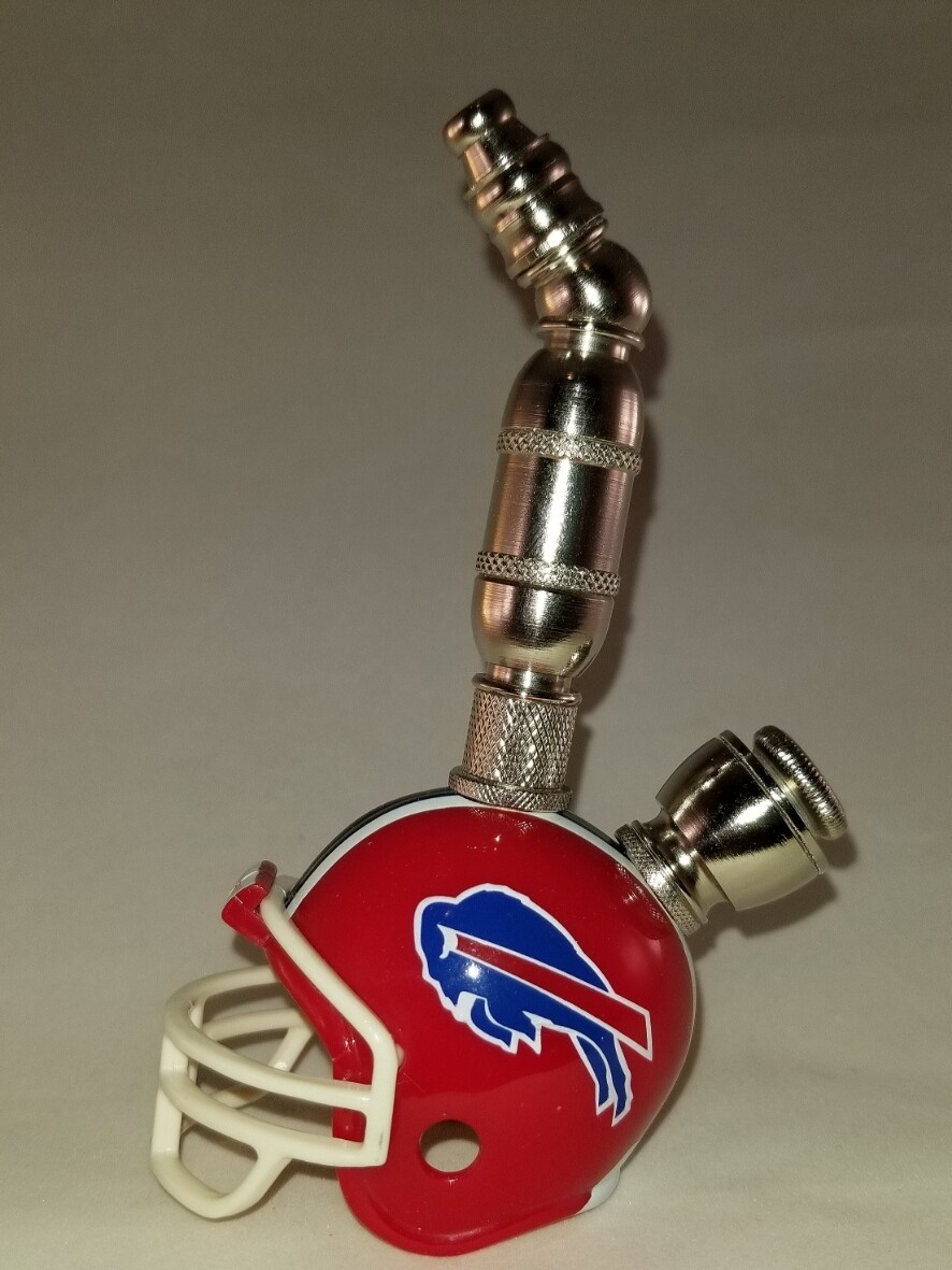 Buffalo Bills Red NFL Helmet Pipe Upright Design