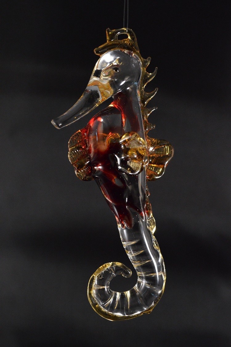 Hand Blown Glass Hanging Seahorse Figurine – Gift of Glass – We ...