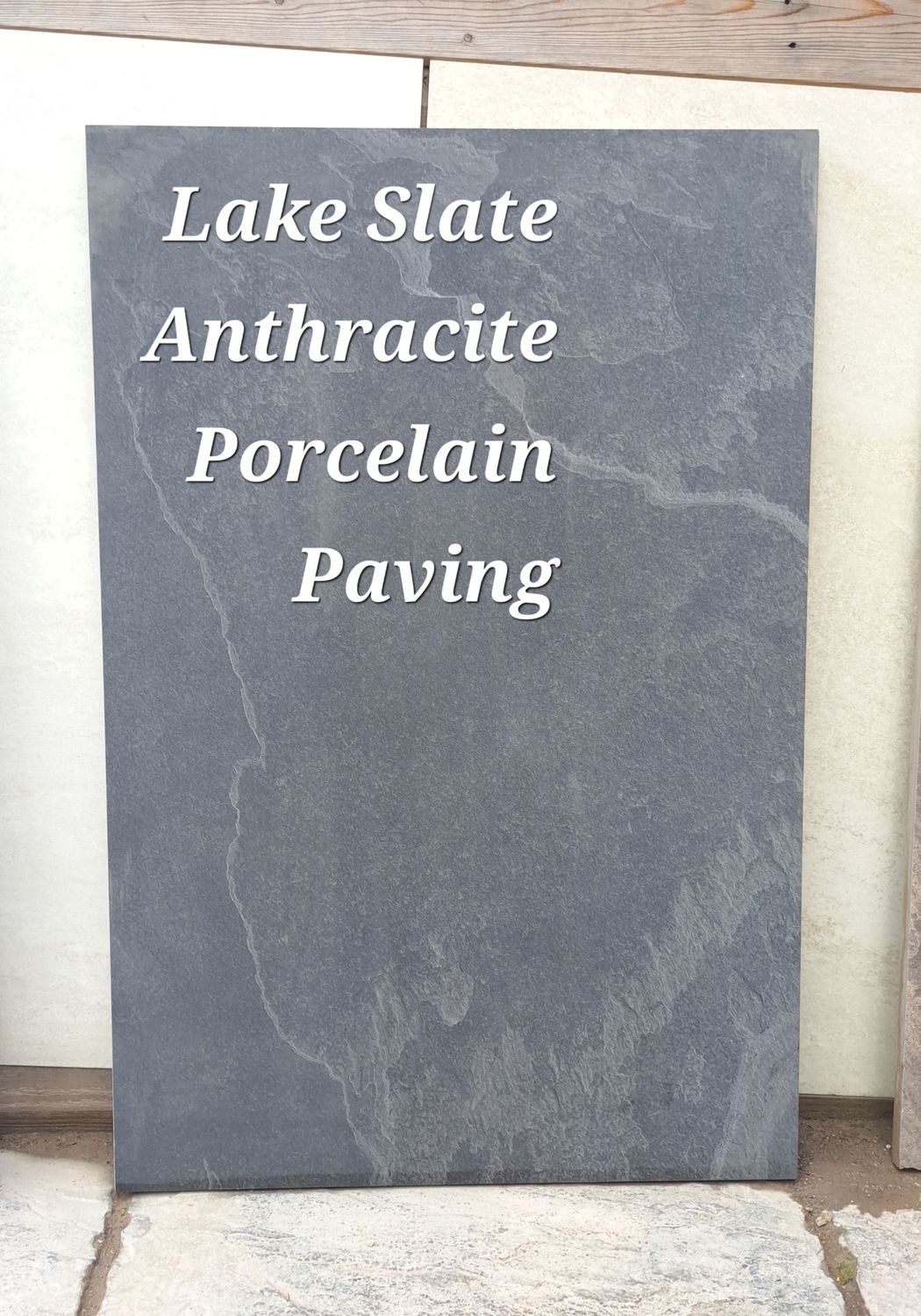 Lake Slate Anthracite Porcelain Paving Slab- From £26 per m2 (3 Sizes ...