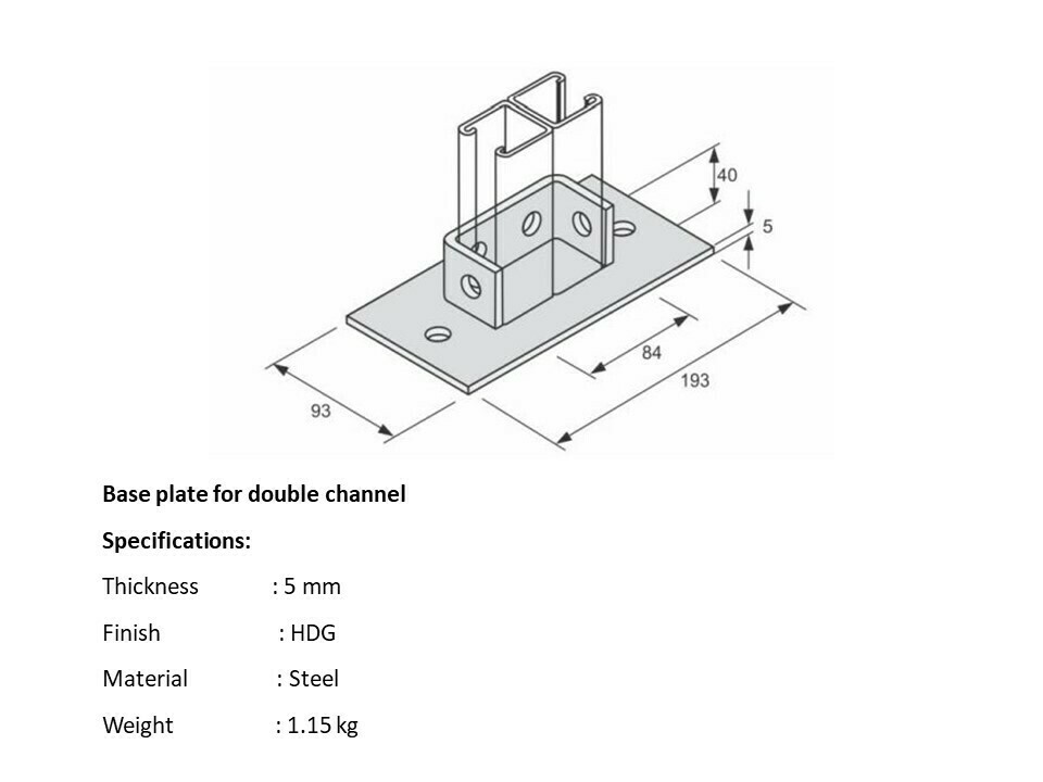 Base plate for double channel - HVAC - Engmek Mechanical Engineering ...