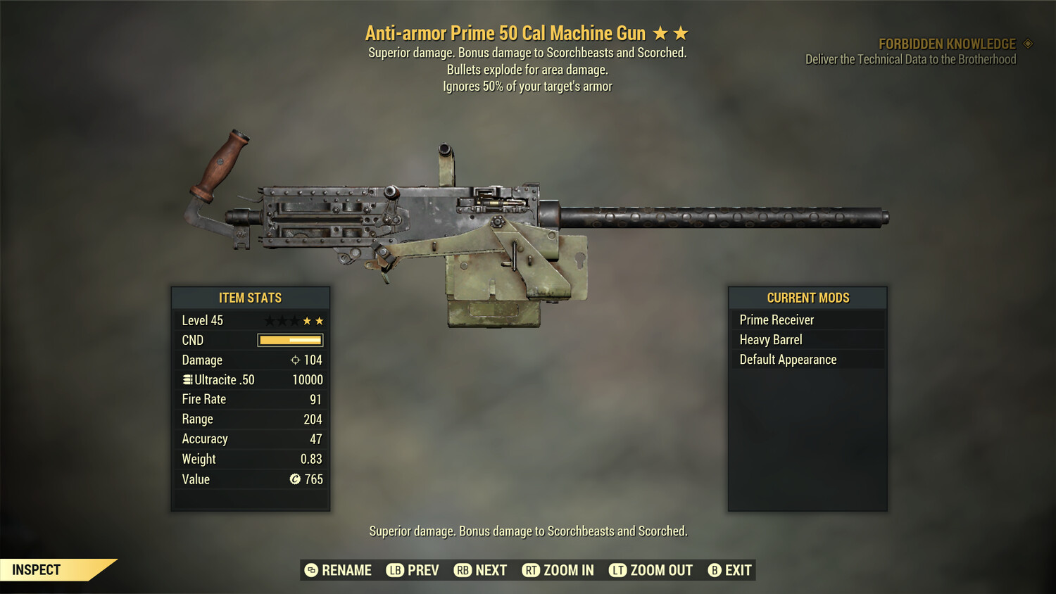 Anti Armor Explosive 50 Cal Machine Gun