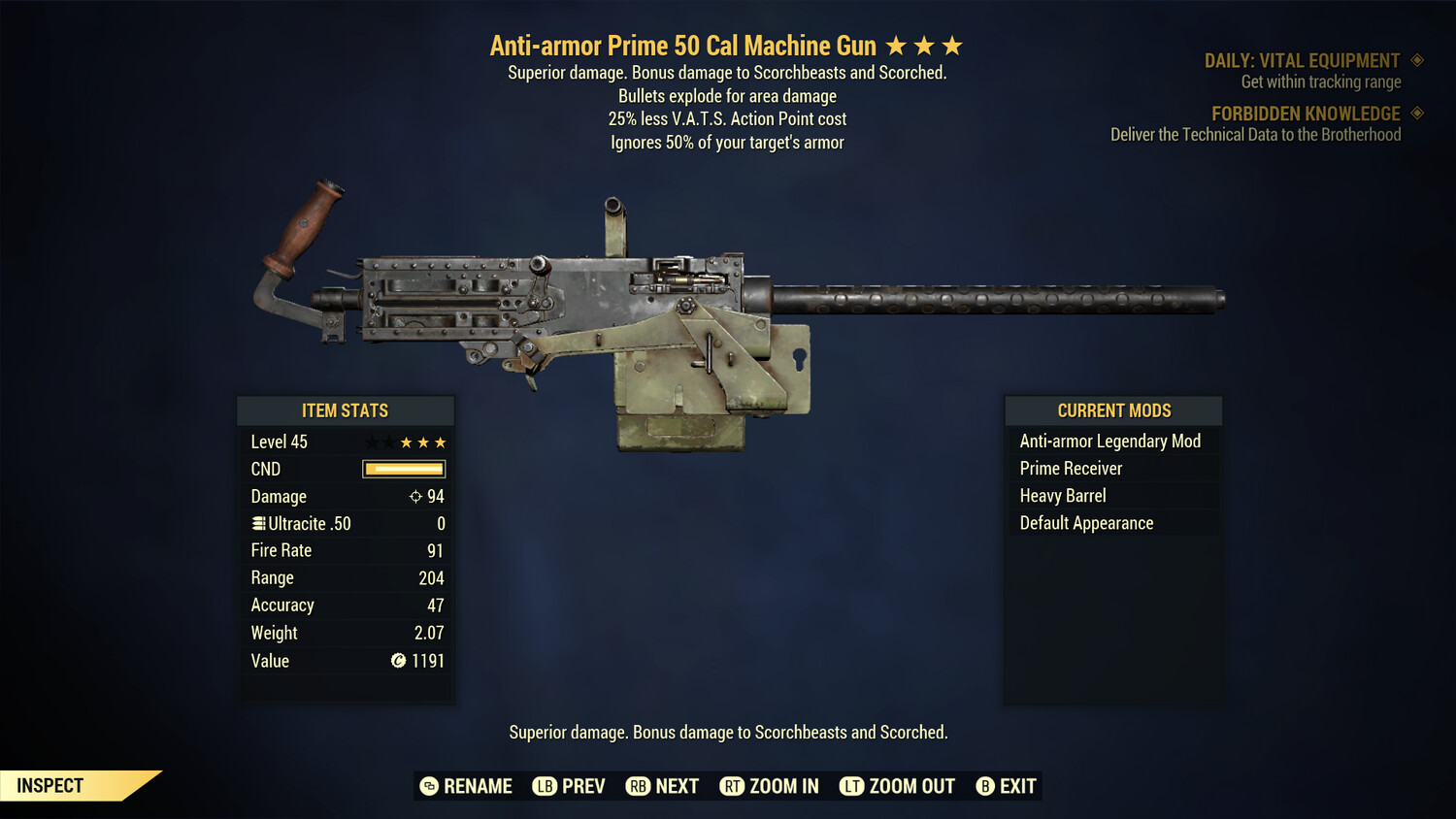 Anti Armor Explosive 25 50-Cal Machine Gun