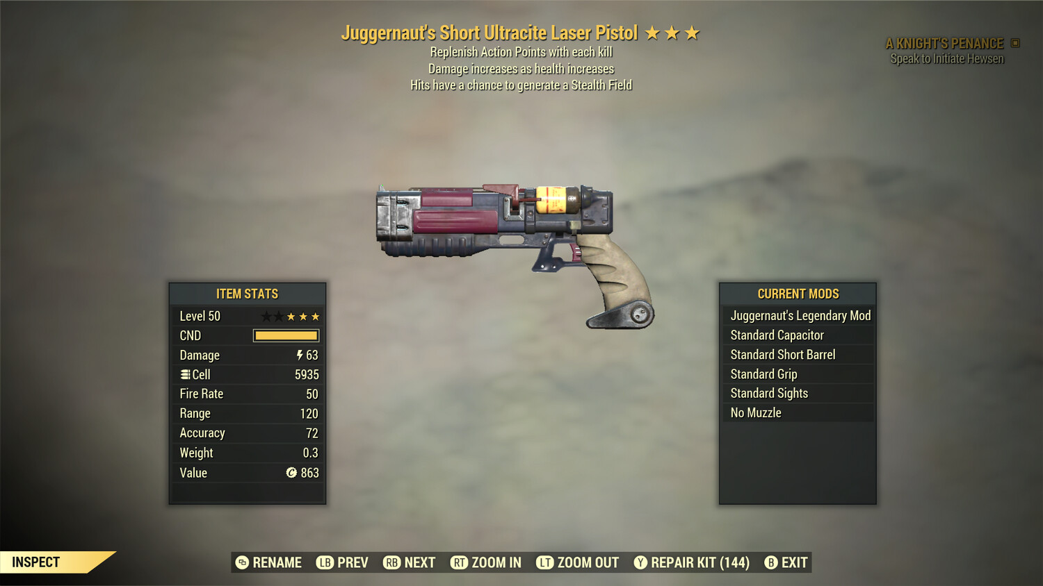Juggernaut AP Regen/Stealth Laser Pistol/Rifle