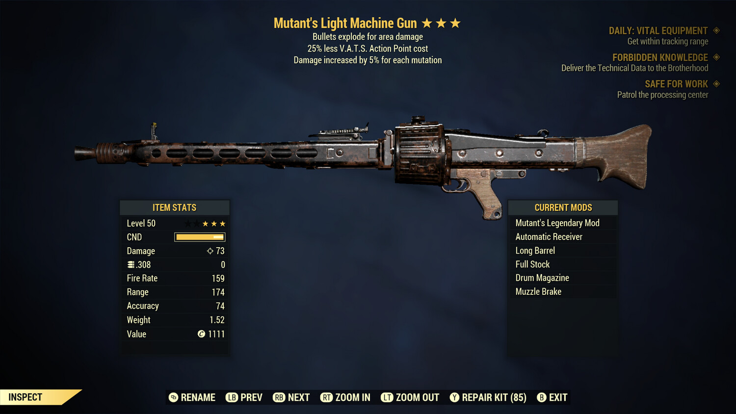 Mutant Explosive 25 Light Machine Gun