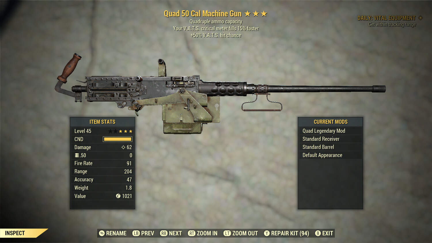 Quad 50hc/15c 50-cal Machine Gun