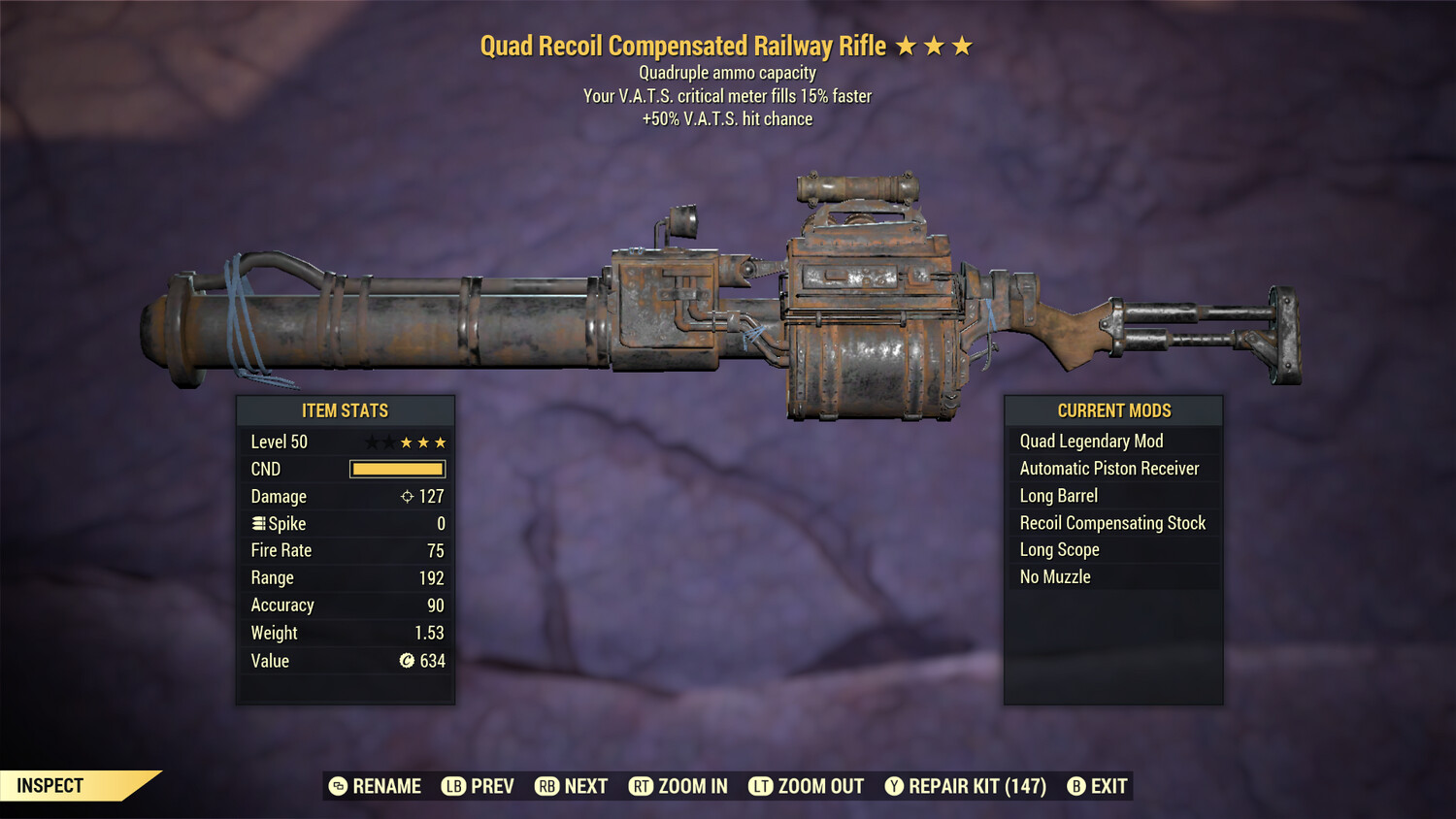 Quad 50hc/15c Railway Rifle