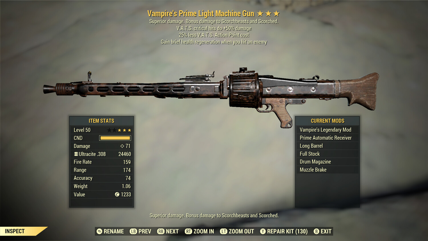 Vampire 50/25 Light Machine Gun